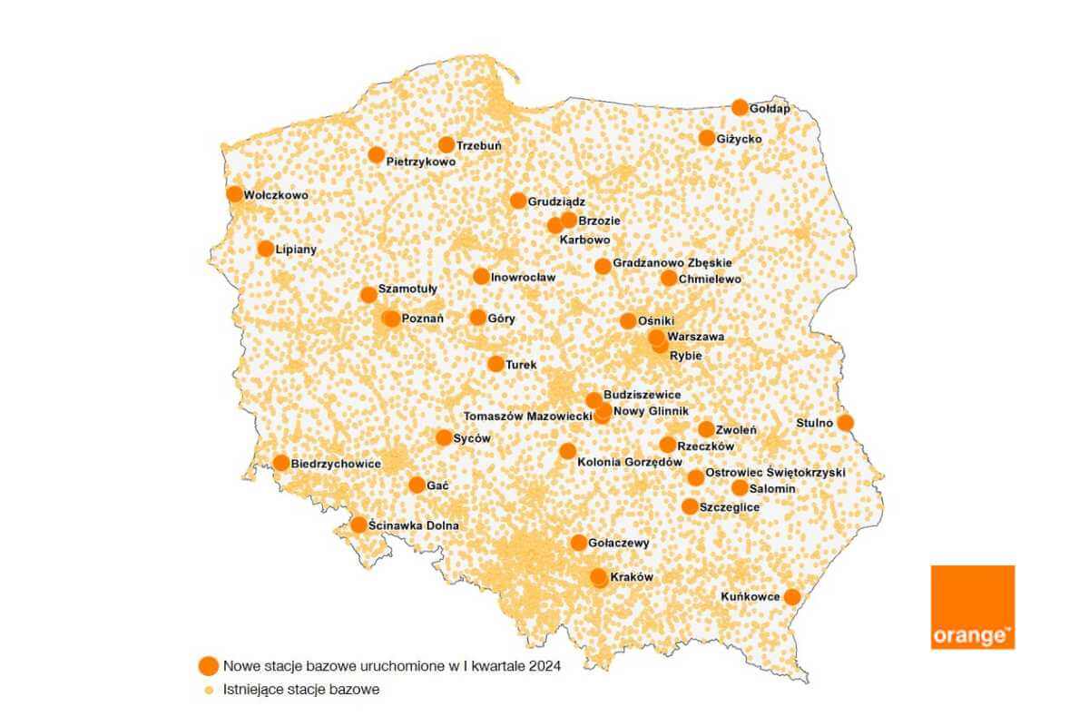 Orange Poland to increase network coverage with new base stations in Q1 ...
